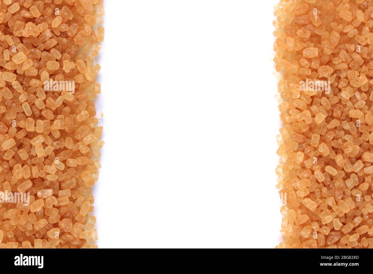 Brown sugar on white background Stock Photo - Alamy