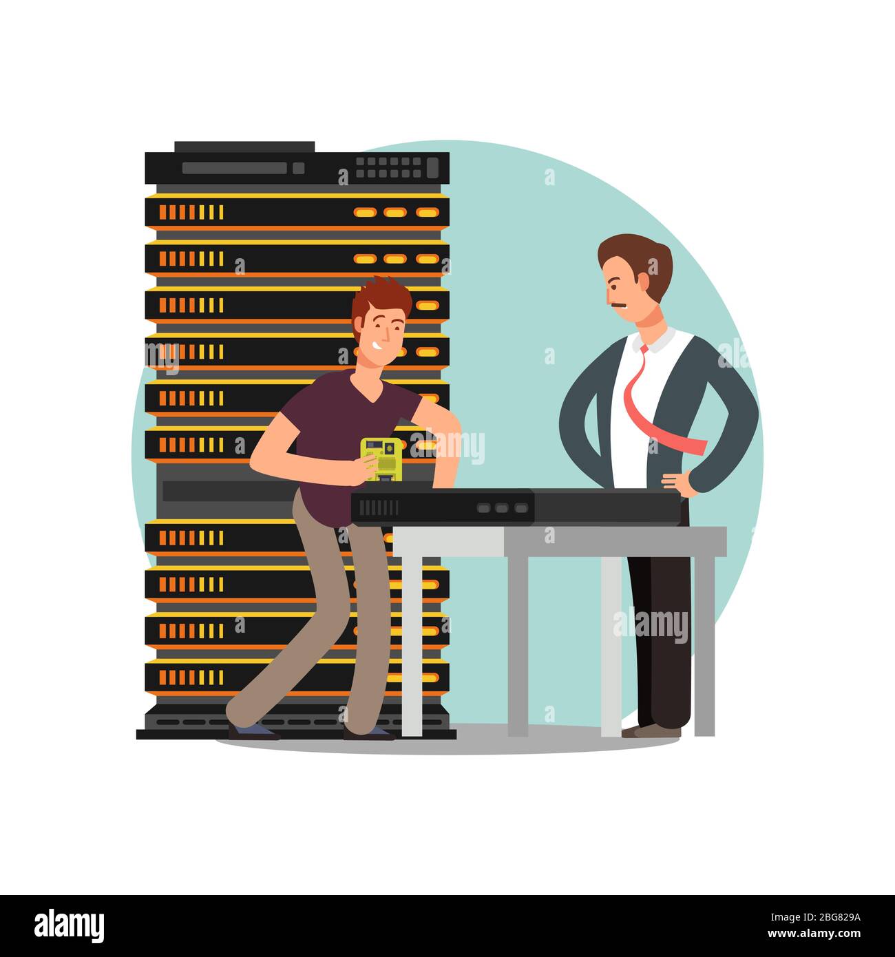 Building site leader Stock Vector Images - Alamy