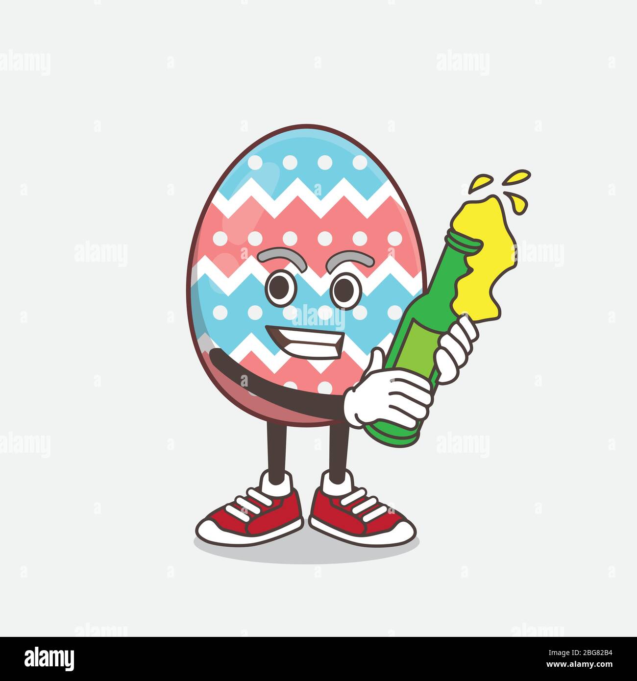 Illustration of Easter Egg Mascot Vector Character with Pose Stock ...