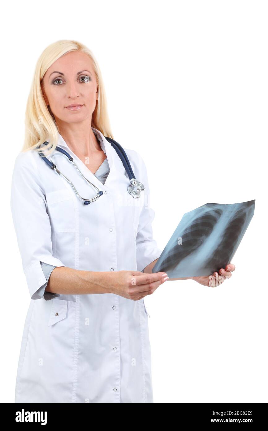 Medical worker isolated on white Stock Photo - Alamy
