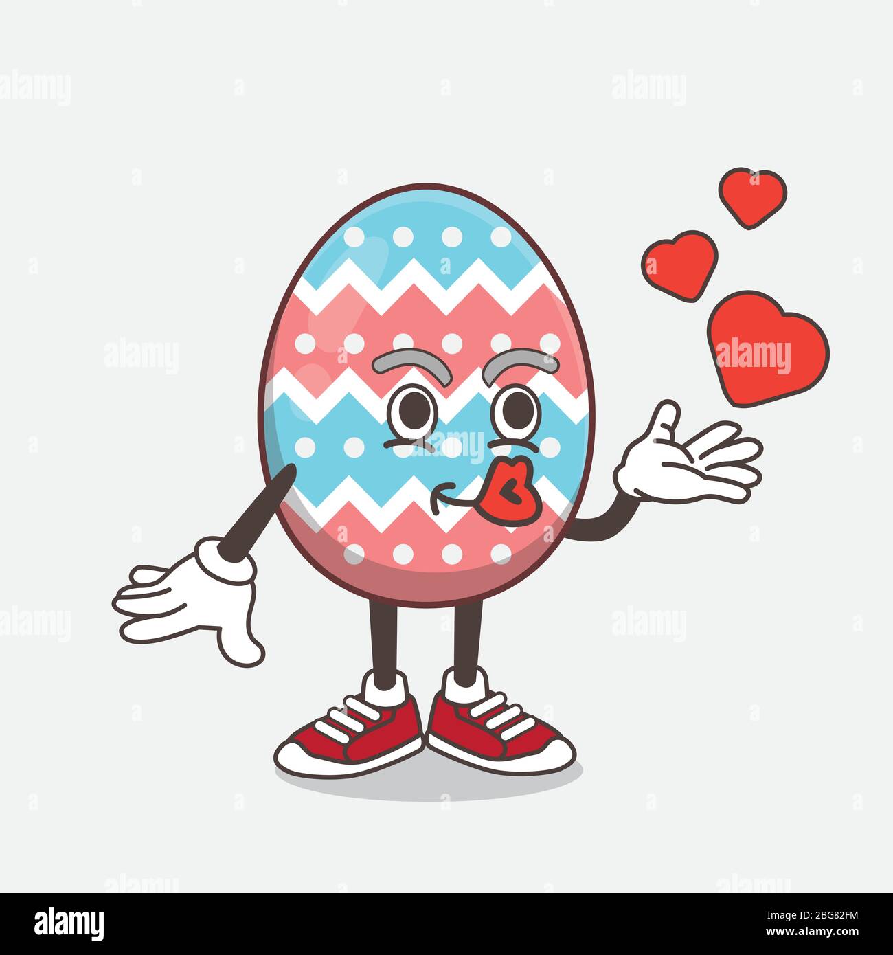 Illustration of Easter Egg Mascot Vector Character with Pose Stock ...