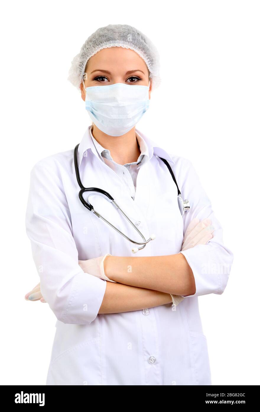 Medical worker isolated on white Stock Photo - Alamy