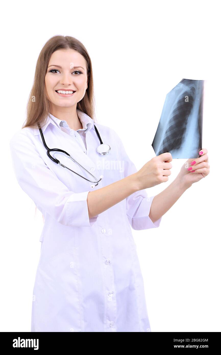 Medical worker isolated on white Stock Photo - Alamy