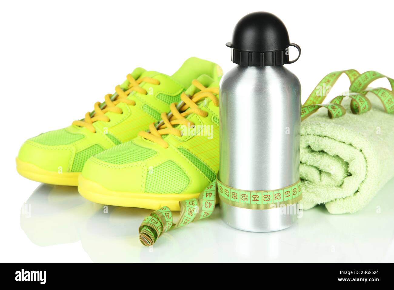 Different tools for sport isolated on white Stock Photo - Alamy