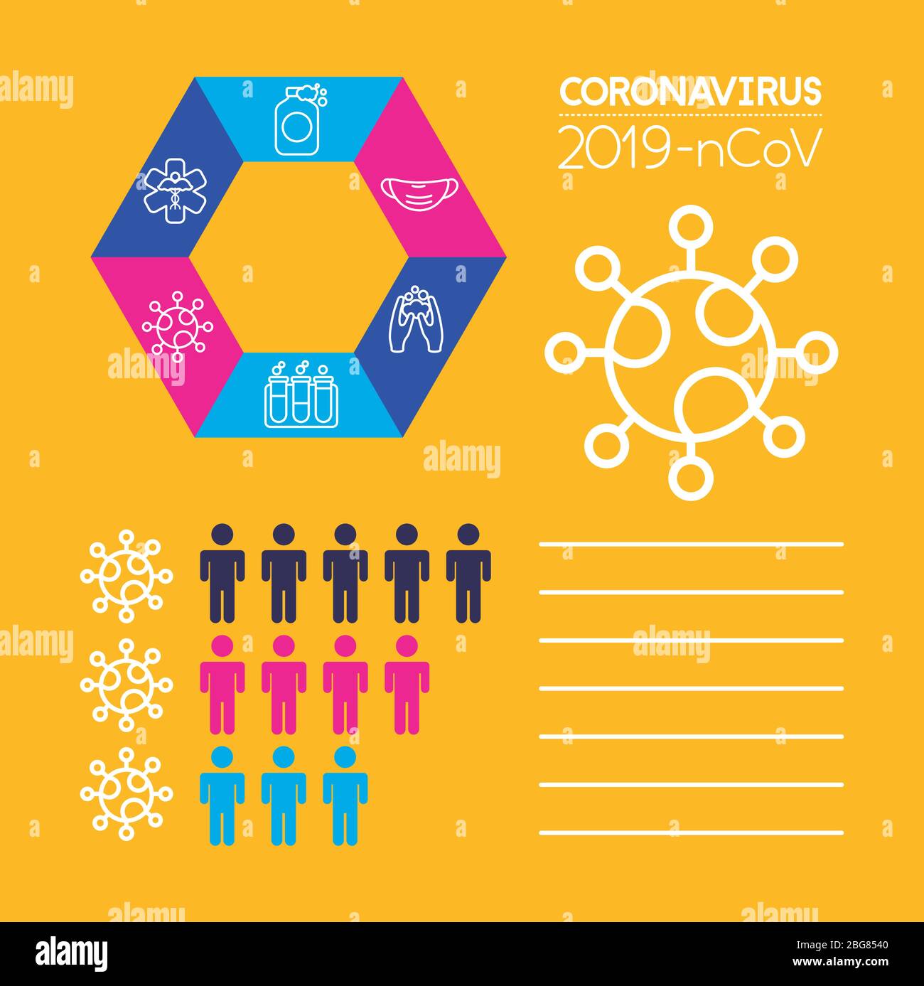 covid19 pandemic infographics with population statistics Stock Vector ...