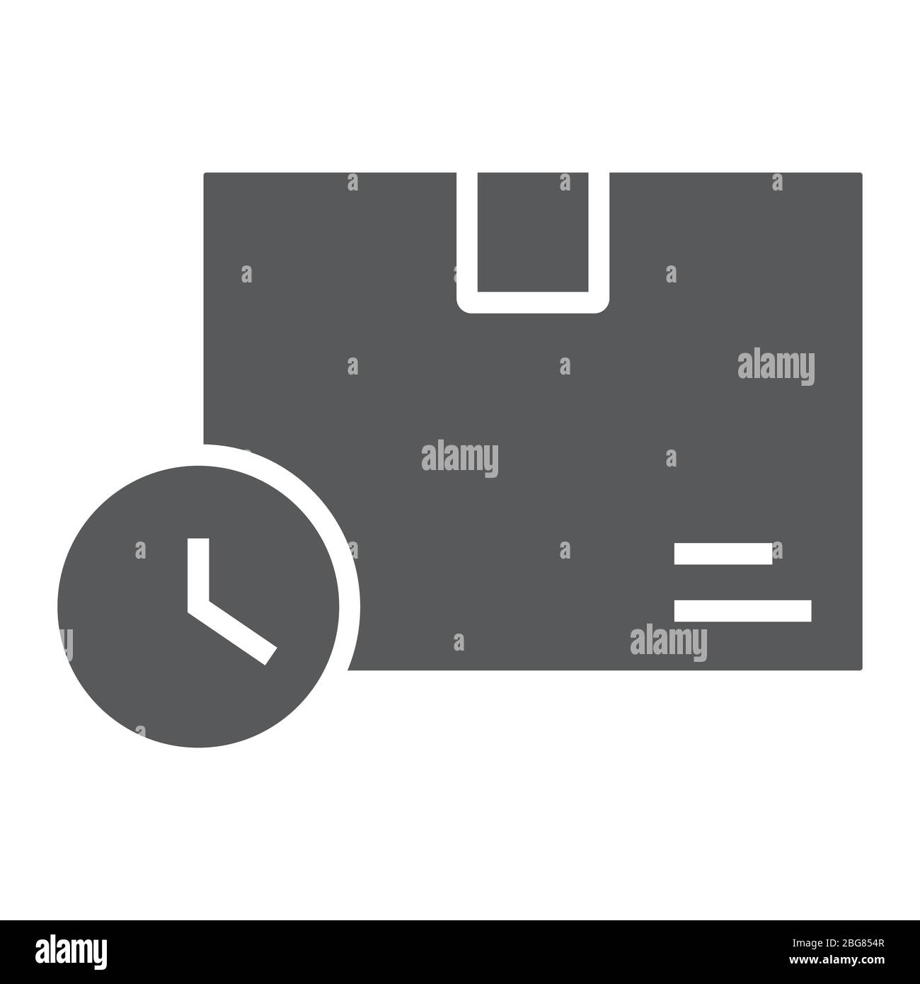 Fast delivery time glyph icon, logistic and delivery service, package ...