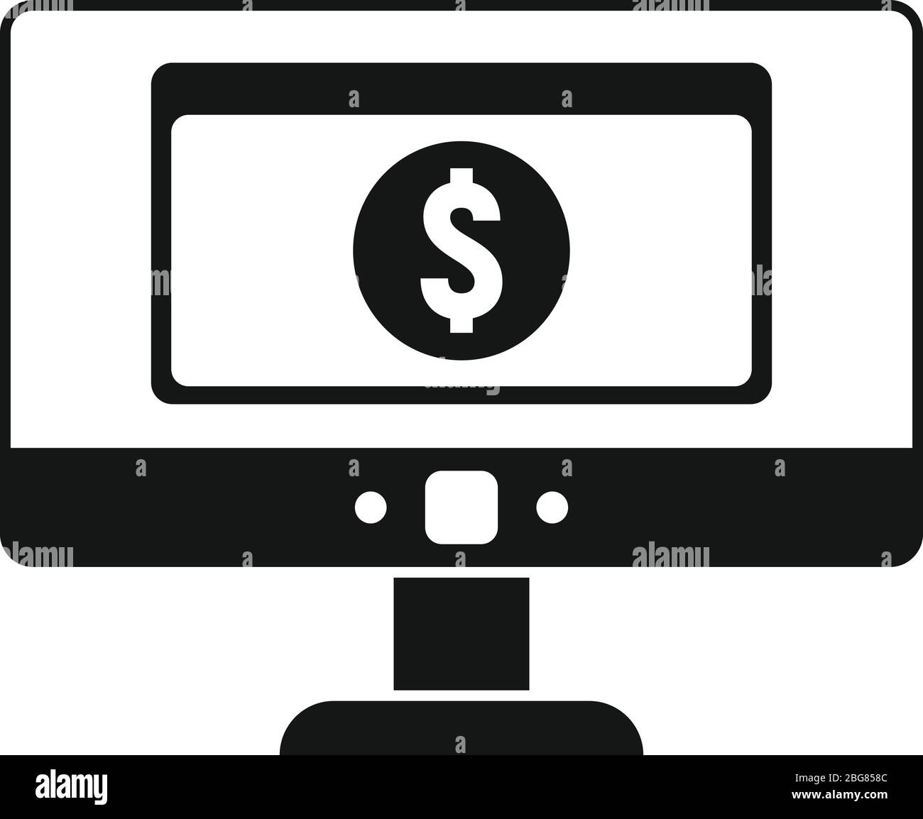 Online money transfer icon. Simple illustration of online money ...