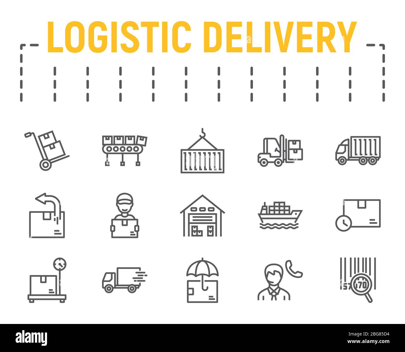 Logistics shipping line icon set, delivery symbols collection, vector ... Logistics shipping line icon set, delivery symbols collection, vector ...