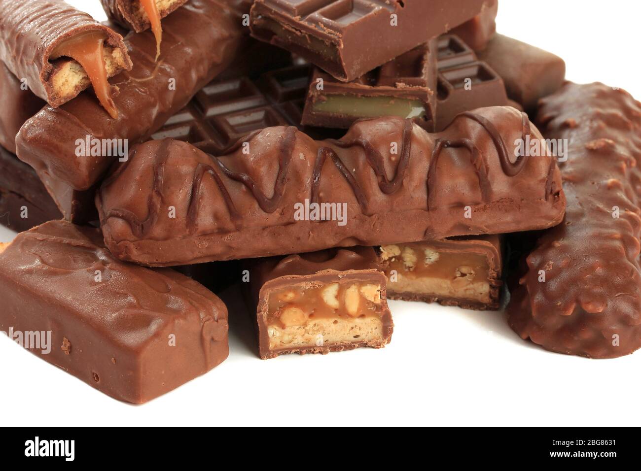 Delicious chocolate bars close up Stock Photo - Alamy