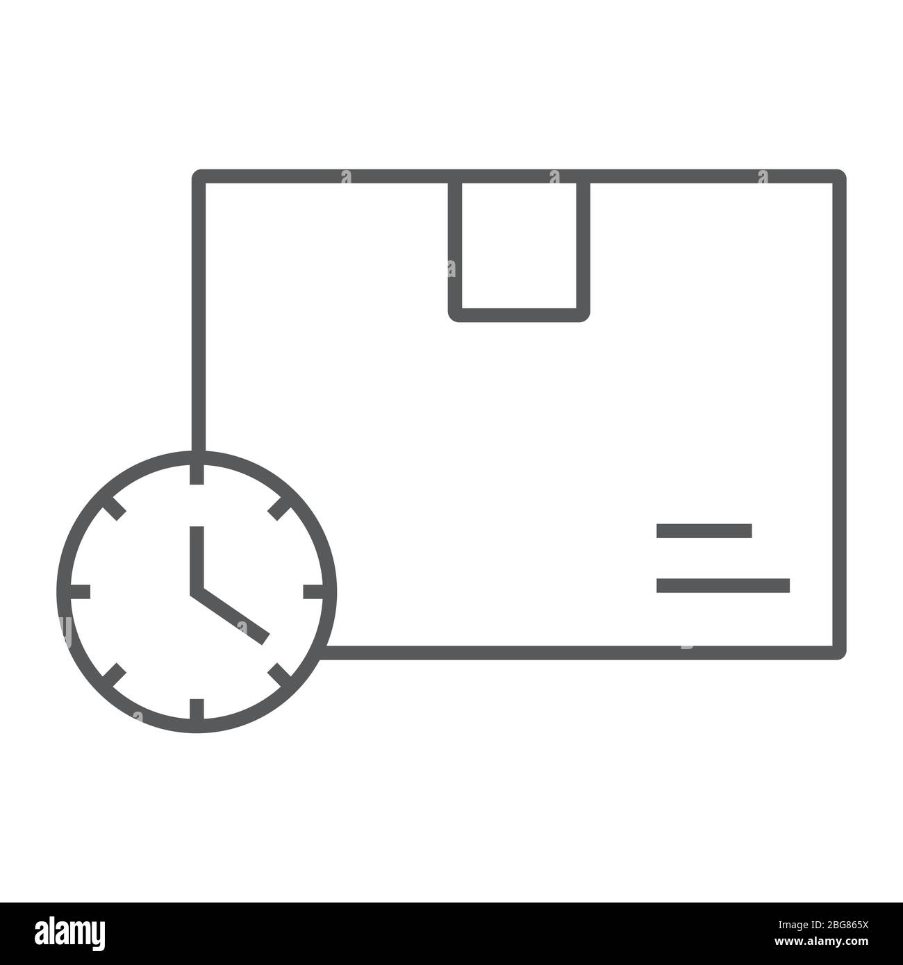 Fast delivery time thin line icon, logistic and delivery service ...