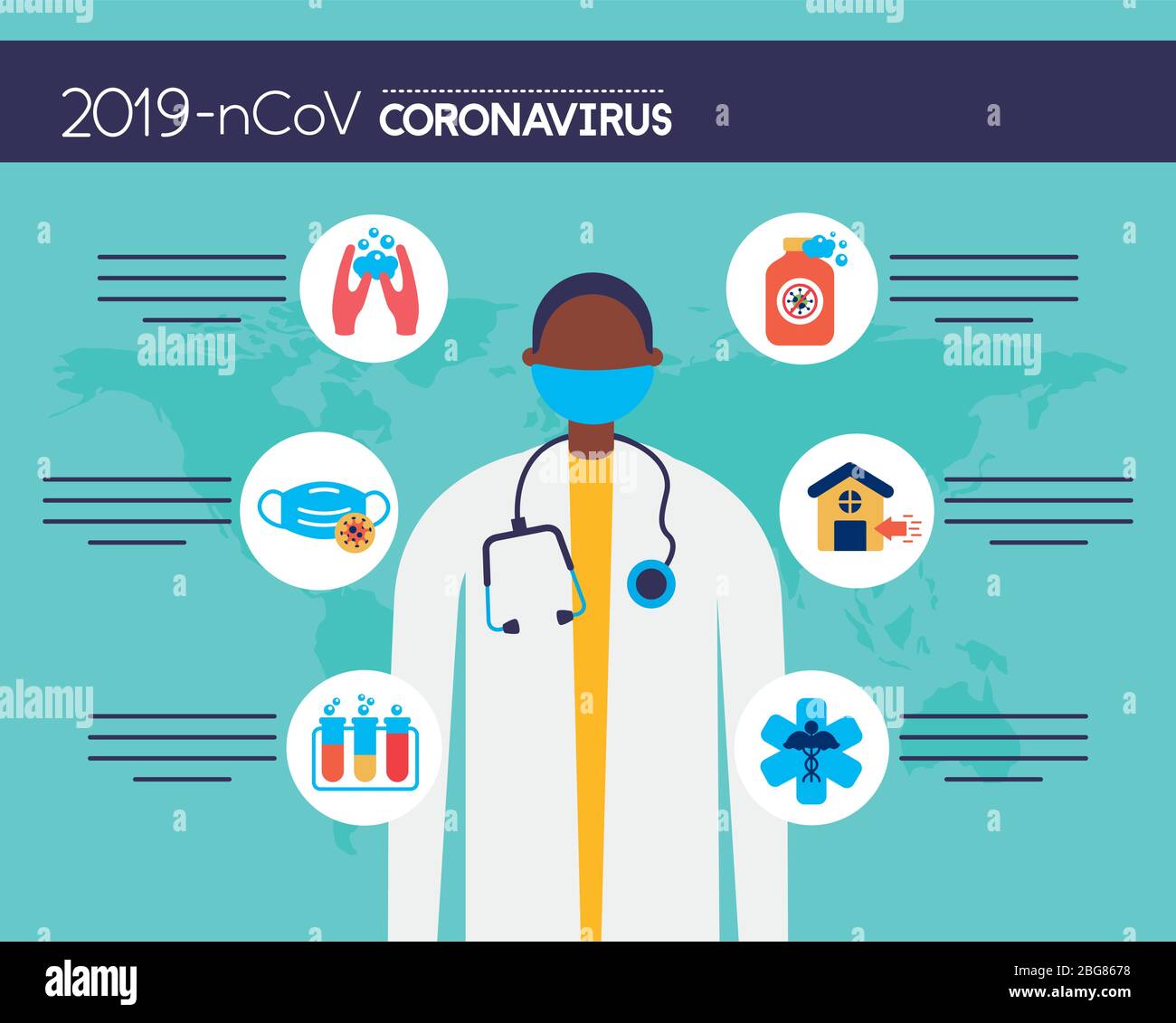 covid19 pandemic infographics with doctor Stock Vector Image & Art - Alamy