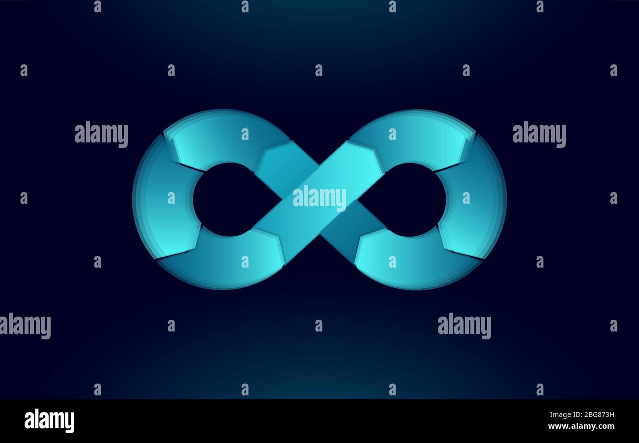 Devops software development operations infinity symbol. Programmer ...
