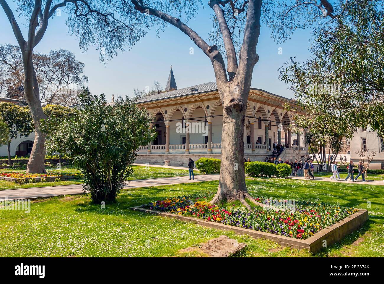 Istanbul, Turkey, 12 April 2007: Topkapi Palace, 3rd Courtyard Enderun ...