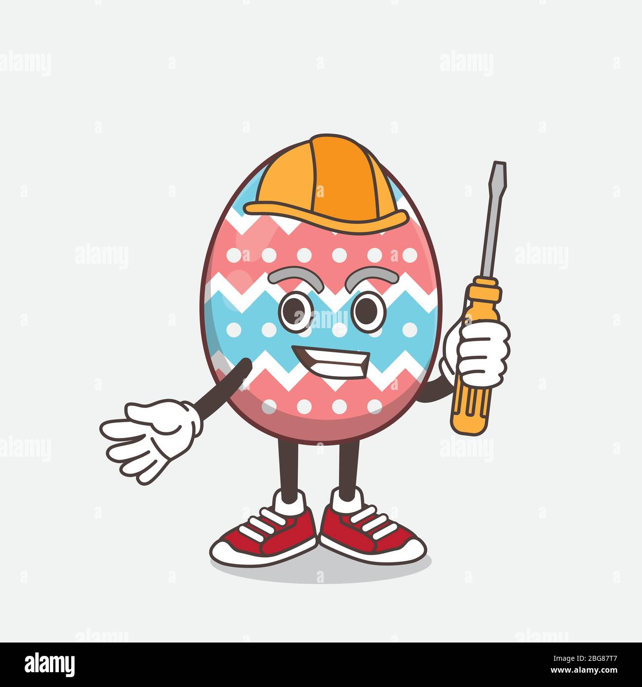 Illustration of Easter Egg Mascot Vector Character with Pose Stock ...