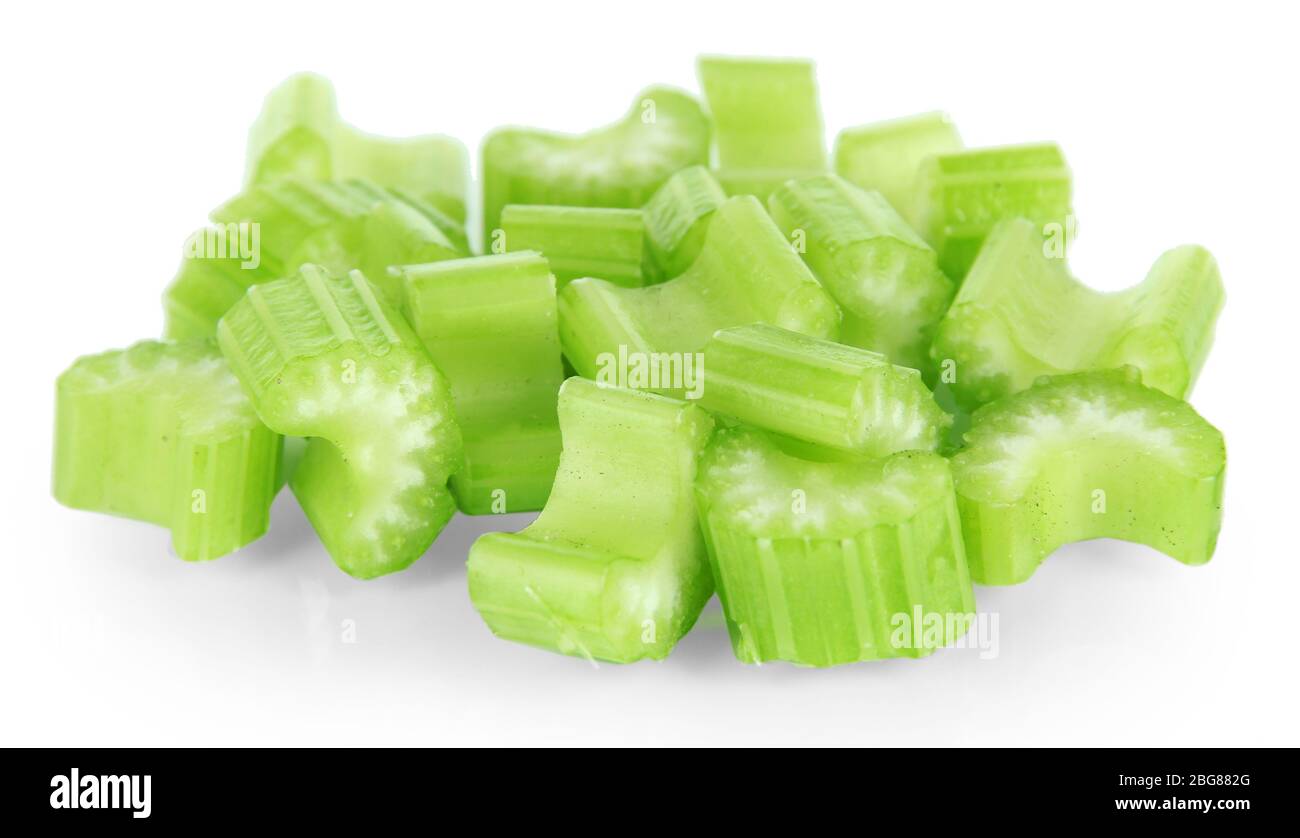 Celery sliced Cut Out Stock Images & Pictures - Alamy