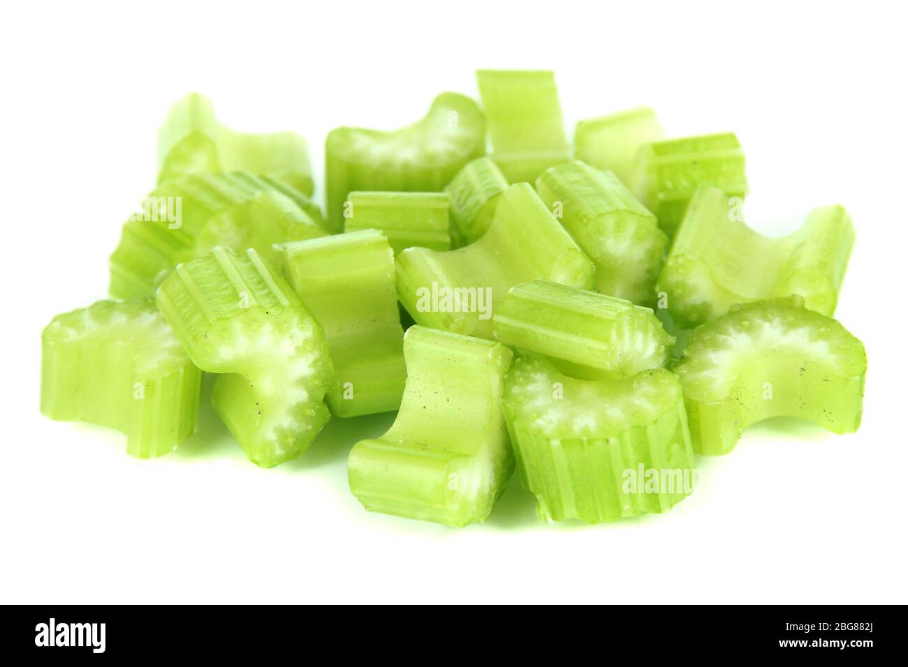 Celery sliced Cut Out Stock Images & Pictures - Alamy