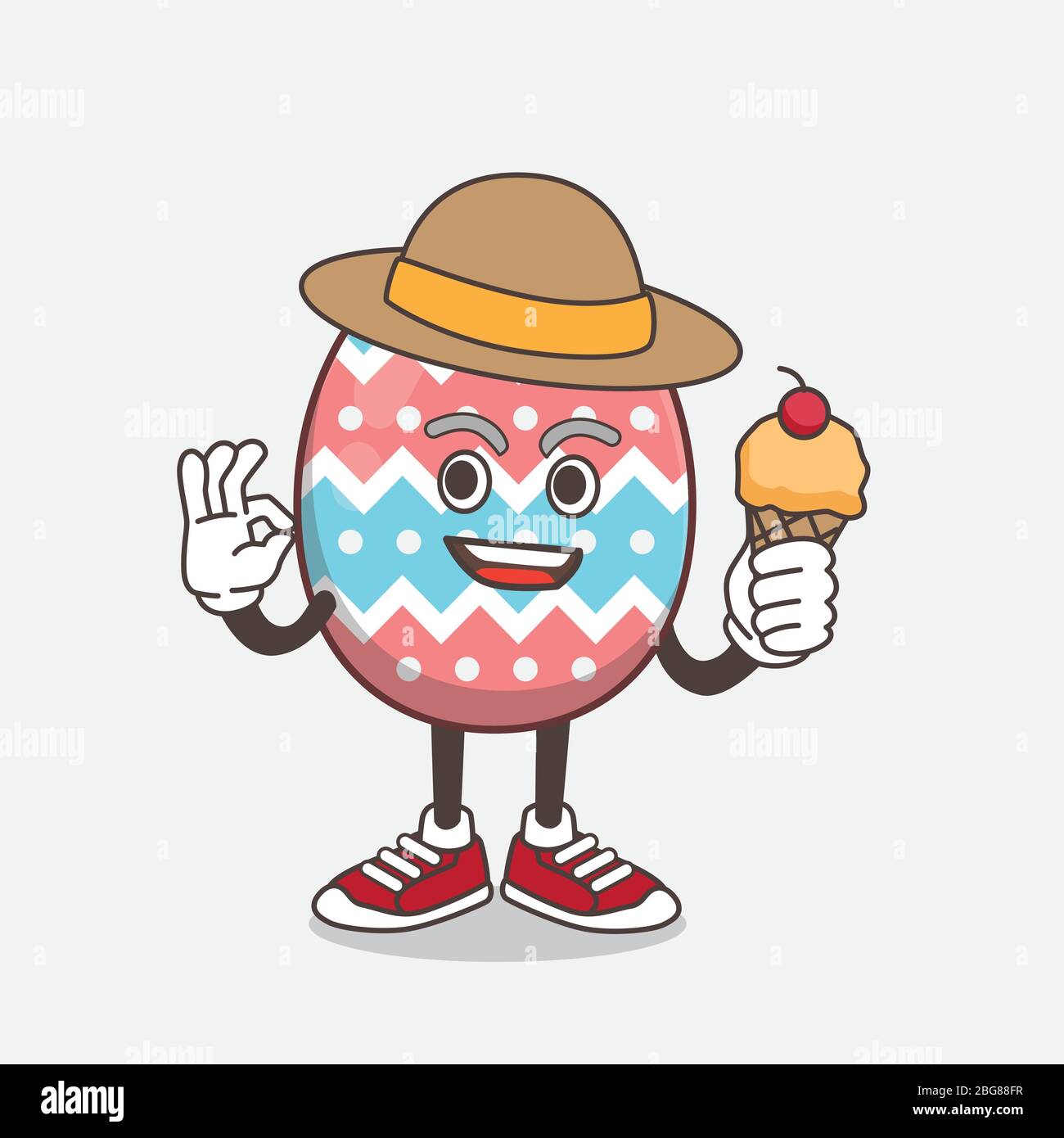 Illustration of Easter Egg Mascot Vector Character with Pose Stock ...
