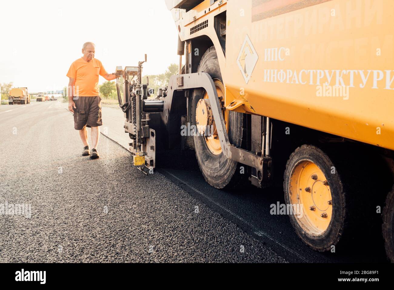 Bitumen road construction hi-res stock photography and images - Alamy