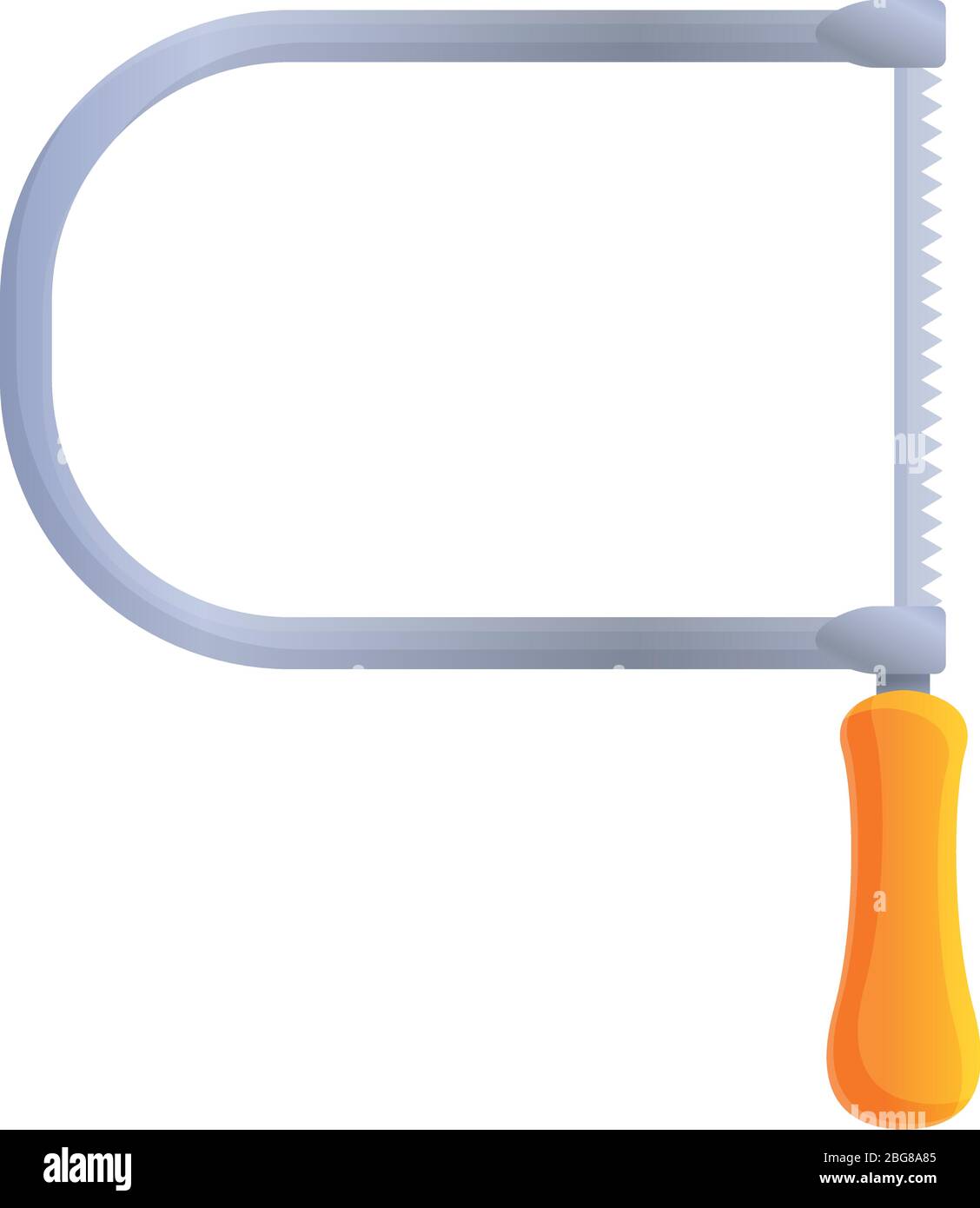 Hacksaw icon. Cartoon of hacksaw vector icon for web design isolated on ...