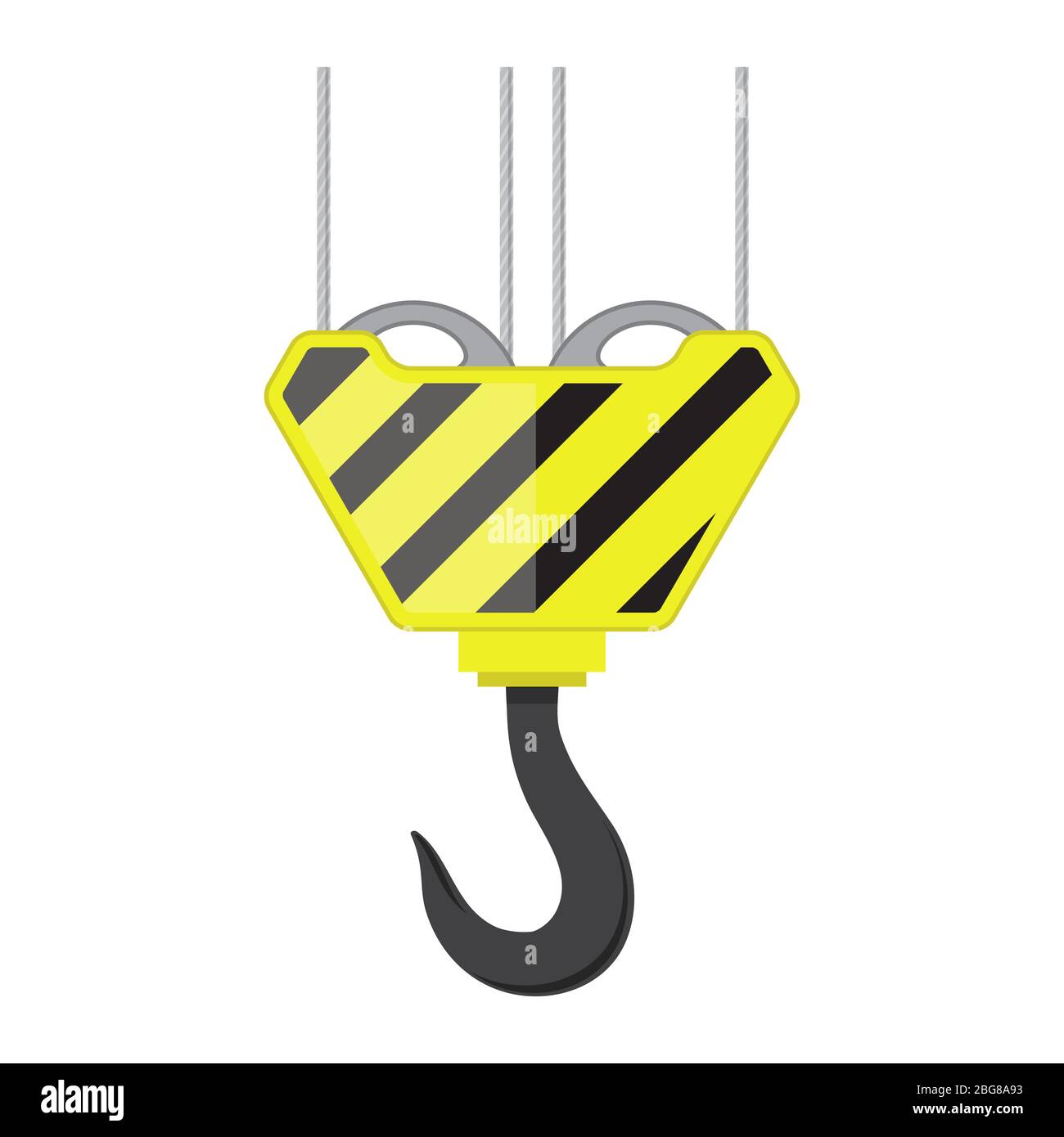 Industrial Hook Icon Isolated on White Background. Construction Crane ...