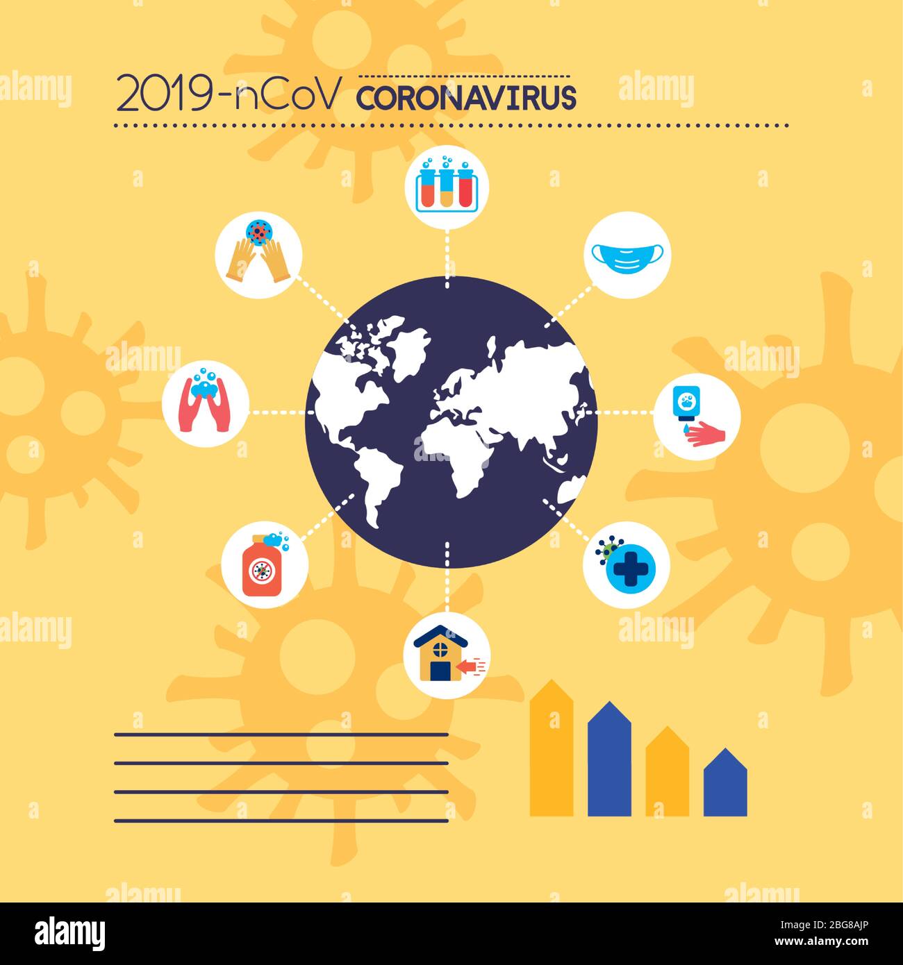 covid19 pandemic infographics with earth planet Stock Vector Image ...