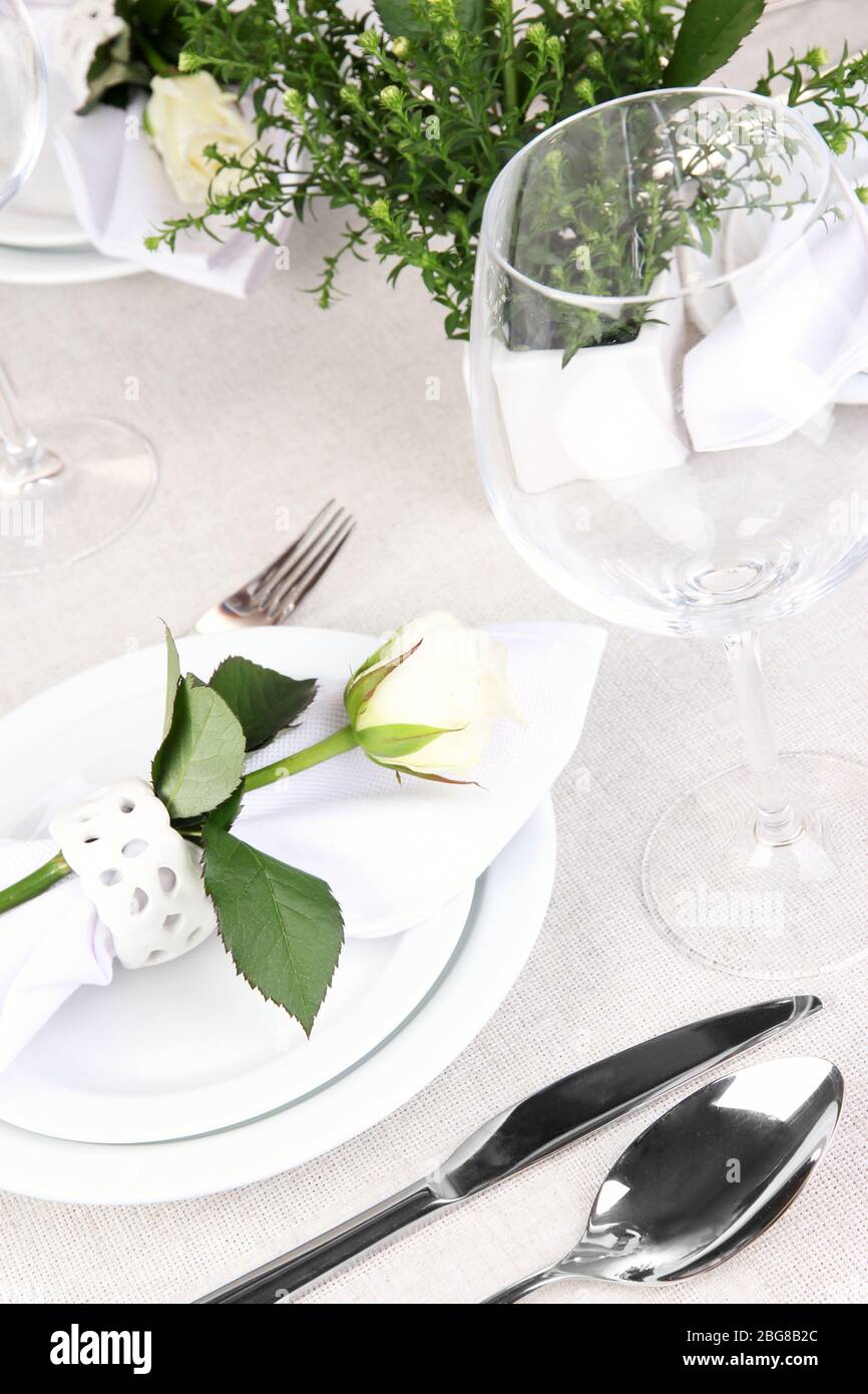 Table arrangement in restaurant Stock Photo - Alamy