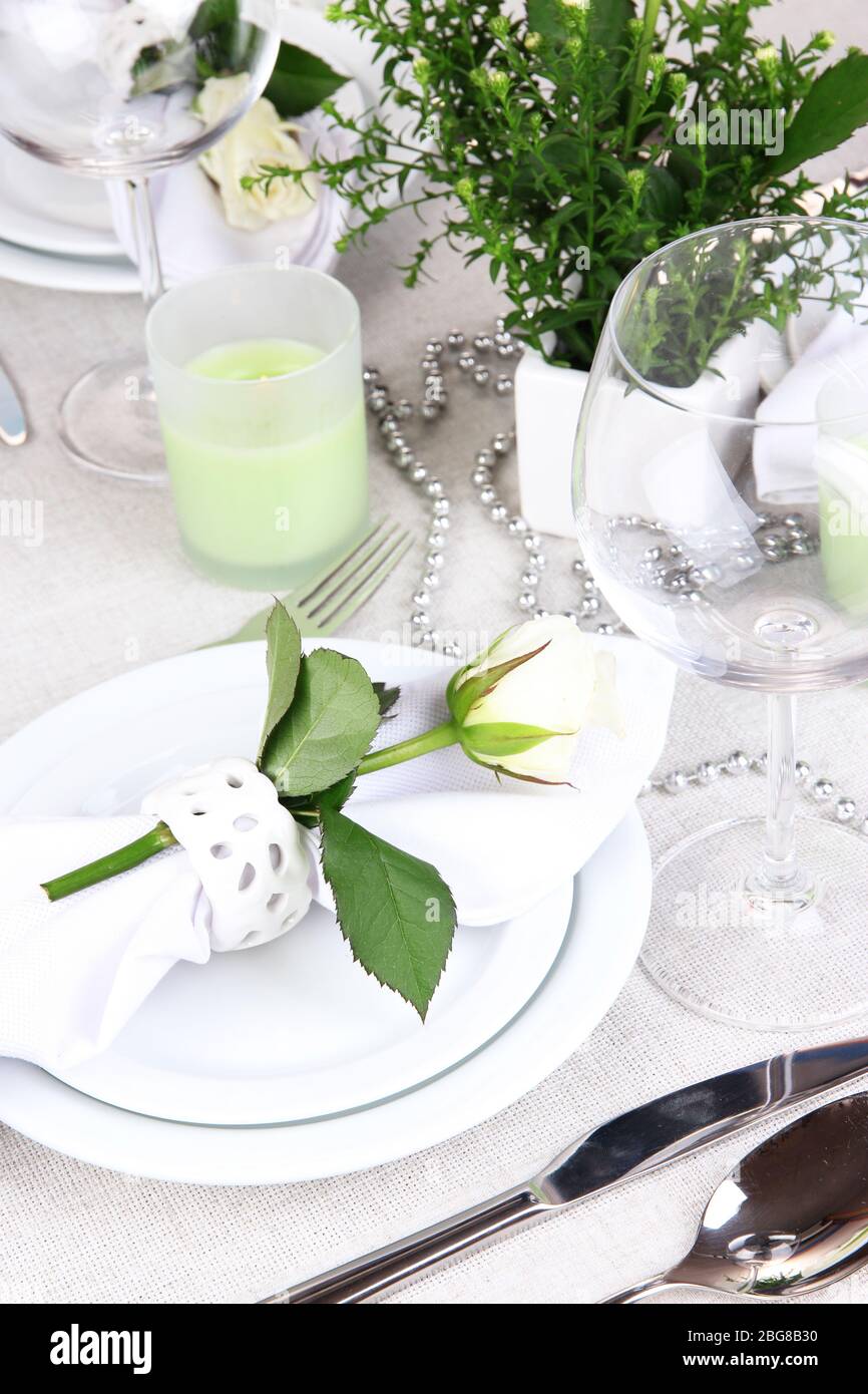 Table arrangement in restaurant Stock Photo - Alamy