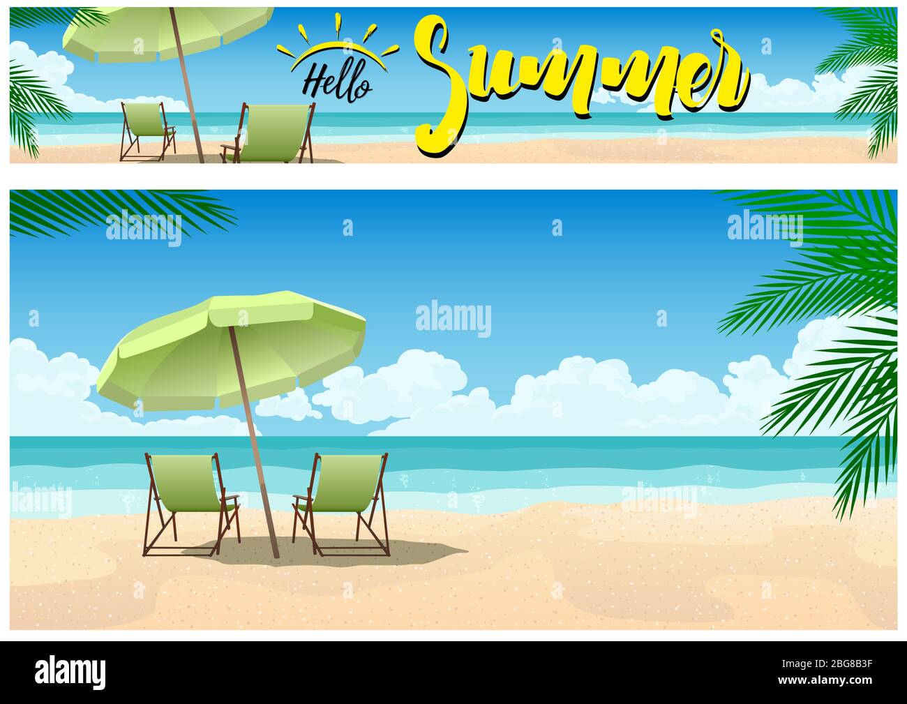 Summer Paradise on the Beach Stock Vector Image & Art - Alamy