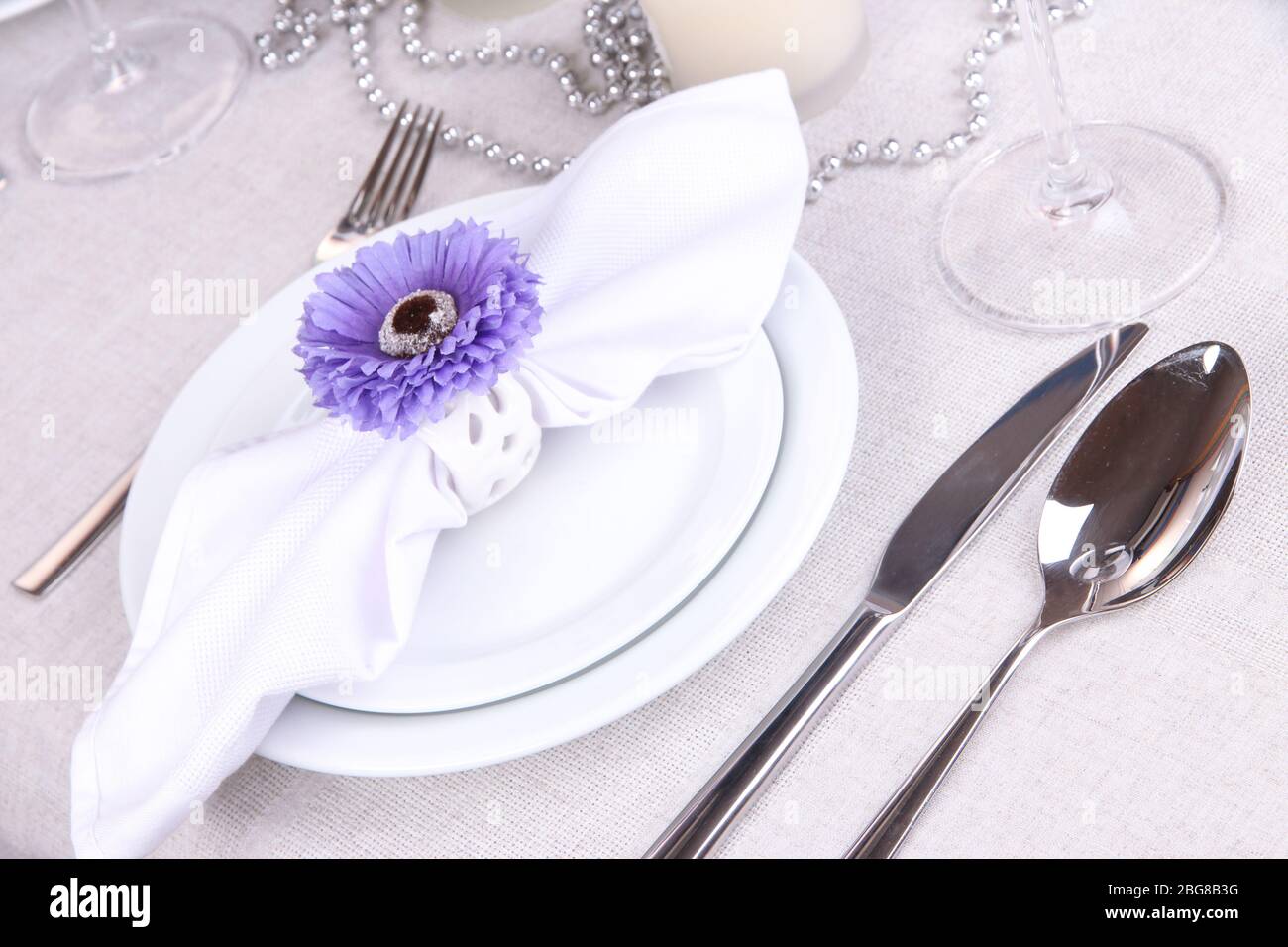Table arrangement in restaurant Stock Photo - Alamy