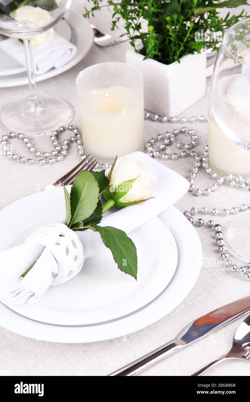 Table arrangement in restaurant Stock Photo - Alamy