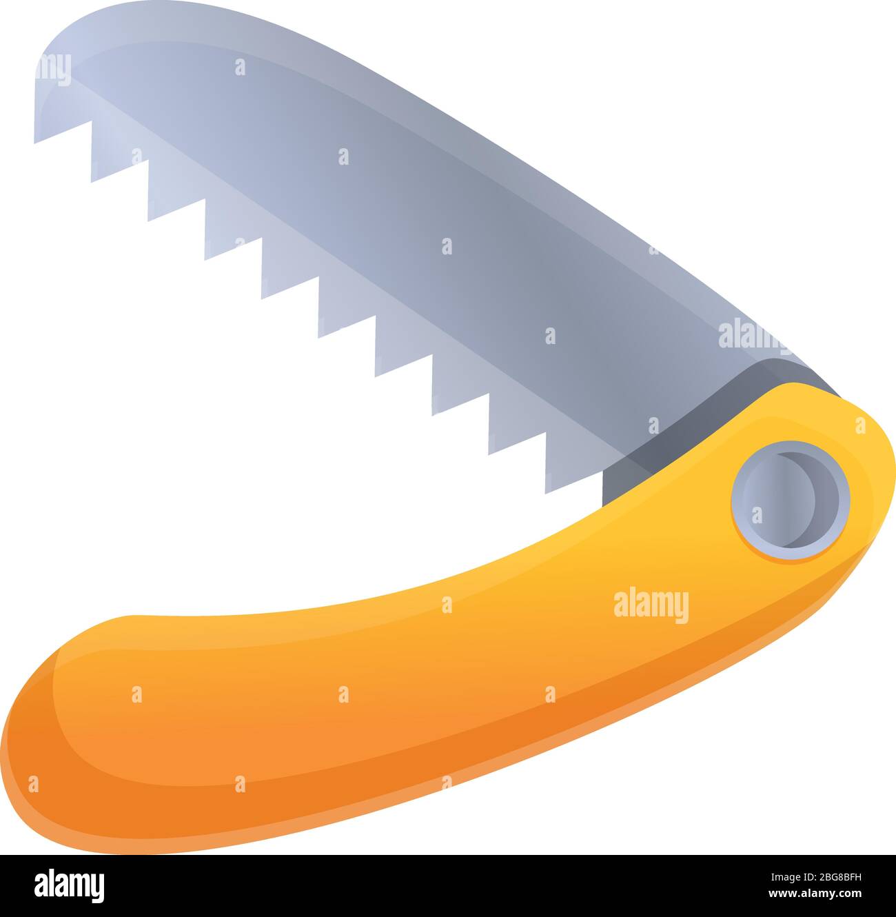 Hand foldable saw icon. Cartoon of hand foldable saw vector icon for ...