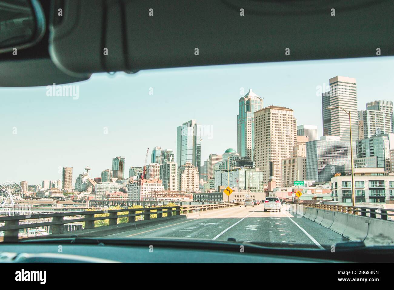 Driving into Seattle Washington Stock Photo - Alamy