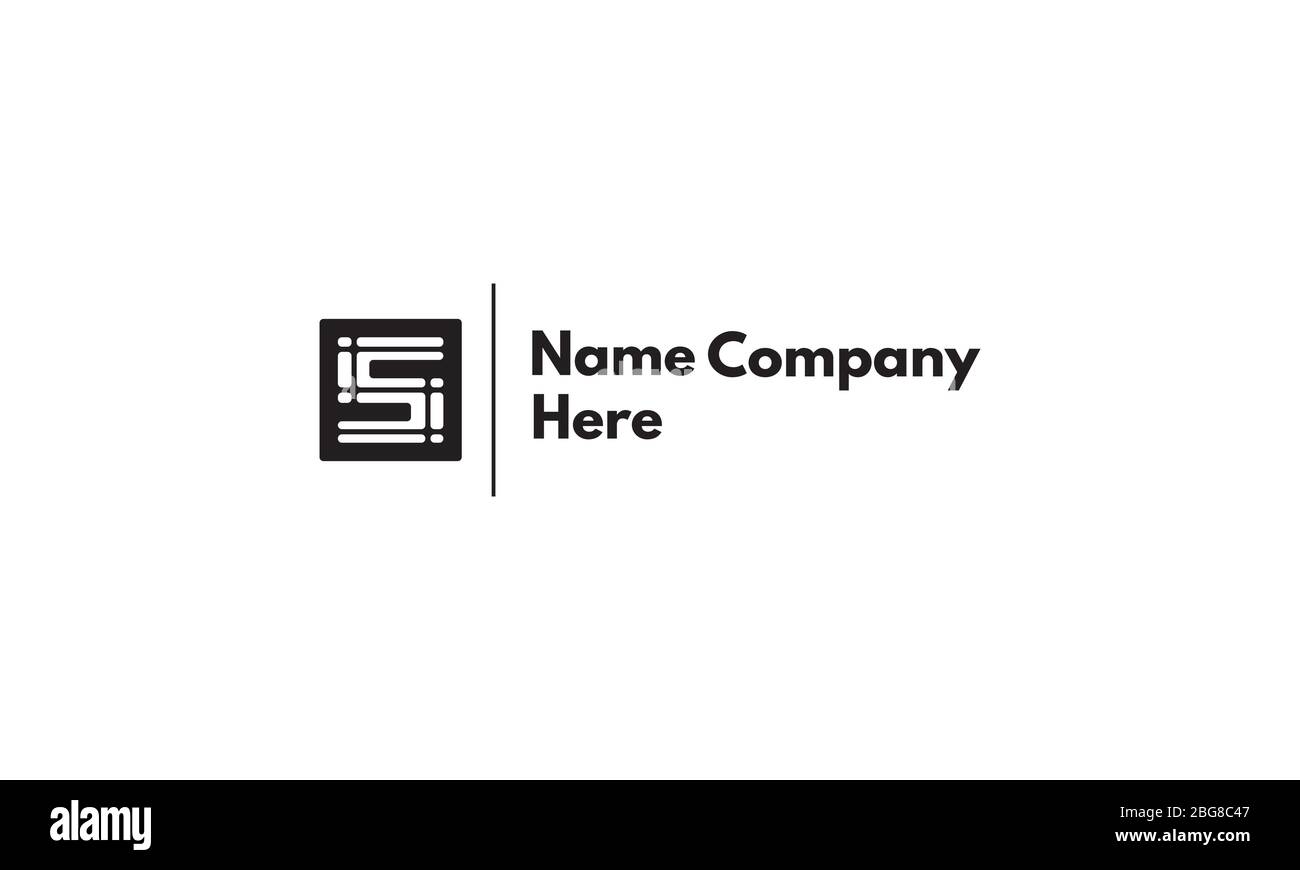 Vector logo on which the abstract image of the letter S squared Stock ...