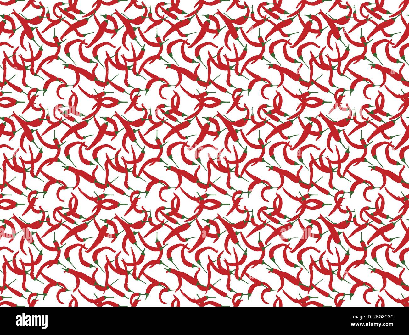 Seamless graphic design of endless repeated pattern of green spicy ...