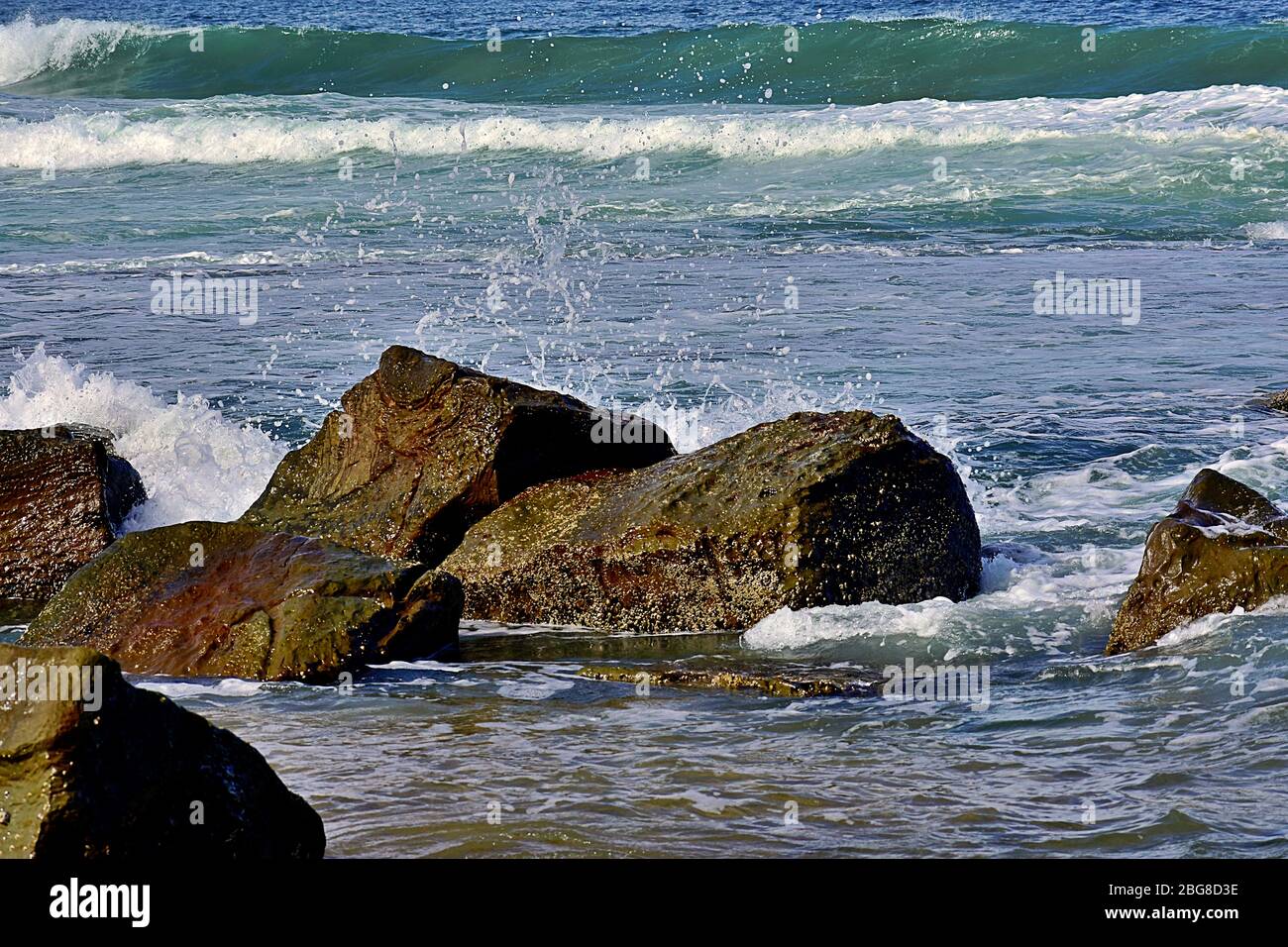 Rocks at Australian beach Stock Photo - Alamy