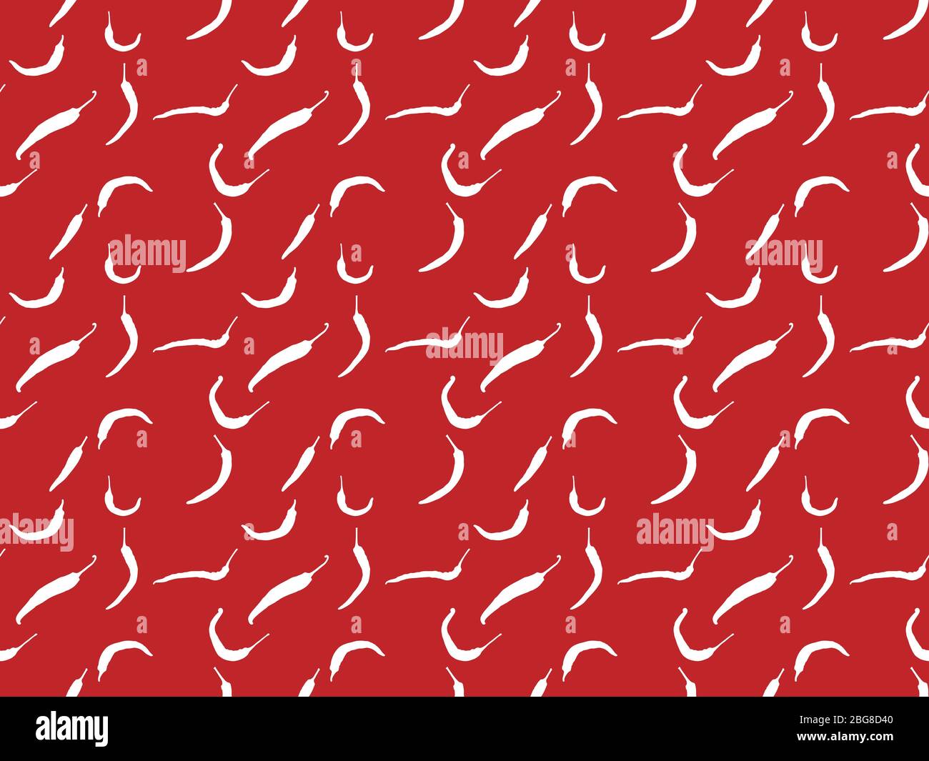 Seamless graphic design of endless repeated pattern of white spicy ...