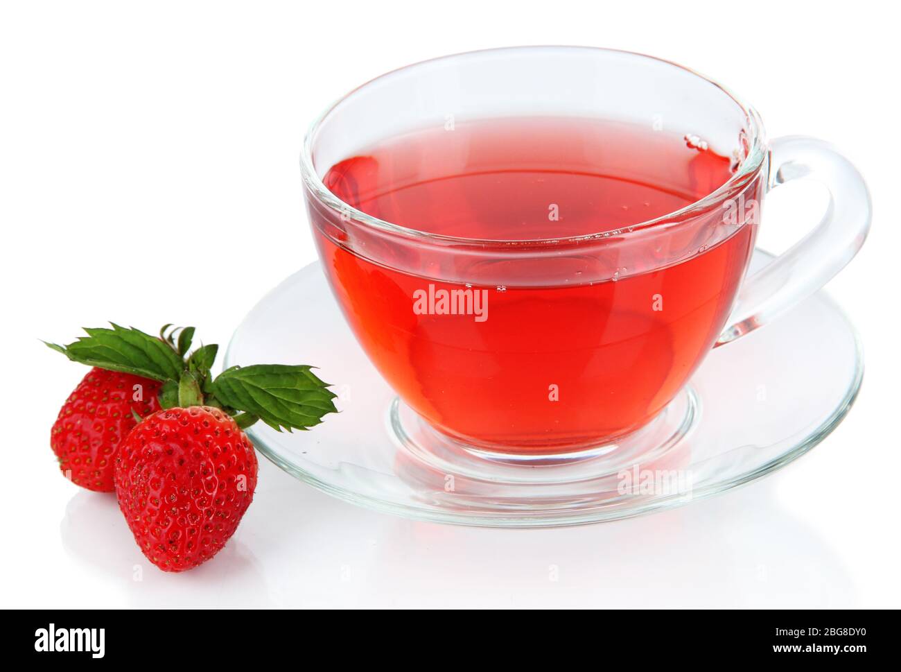 Glass strawberry ice tea Cut Out Stock Images & Pictures - Alamy