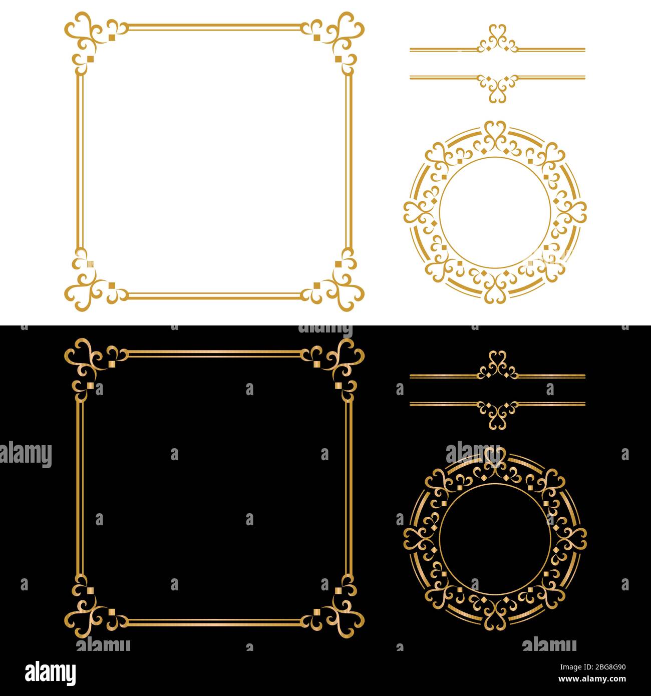 Gold frame border hi-res stock photography and images - Alamy