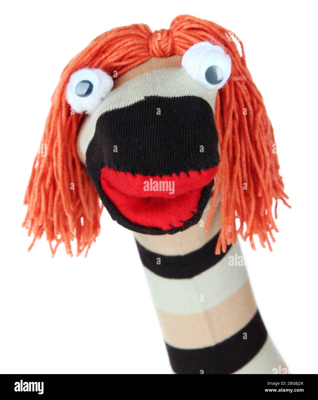 Cute sock puppet isolated on white Stock Photo - Alamy Cute sock puppet isolated on white Stock Photo - Alamy