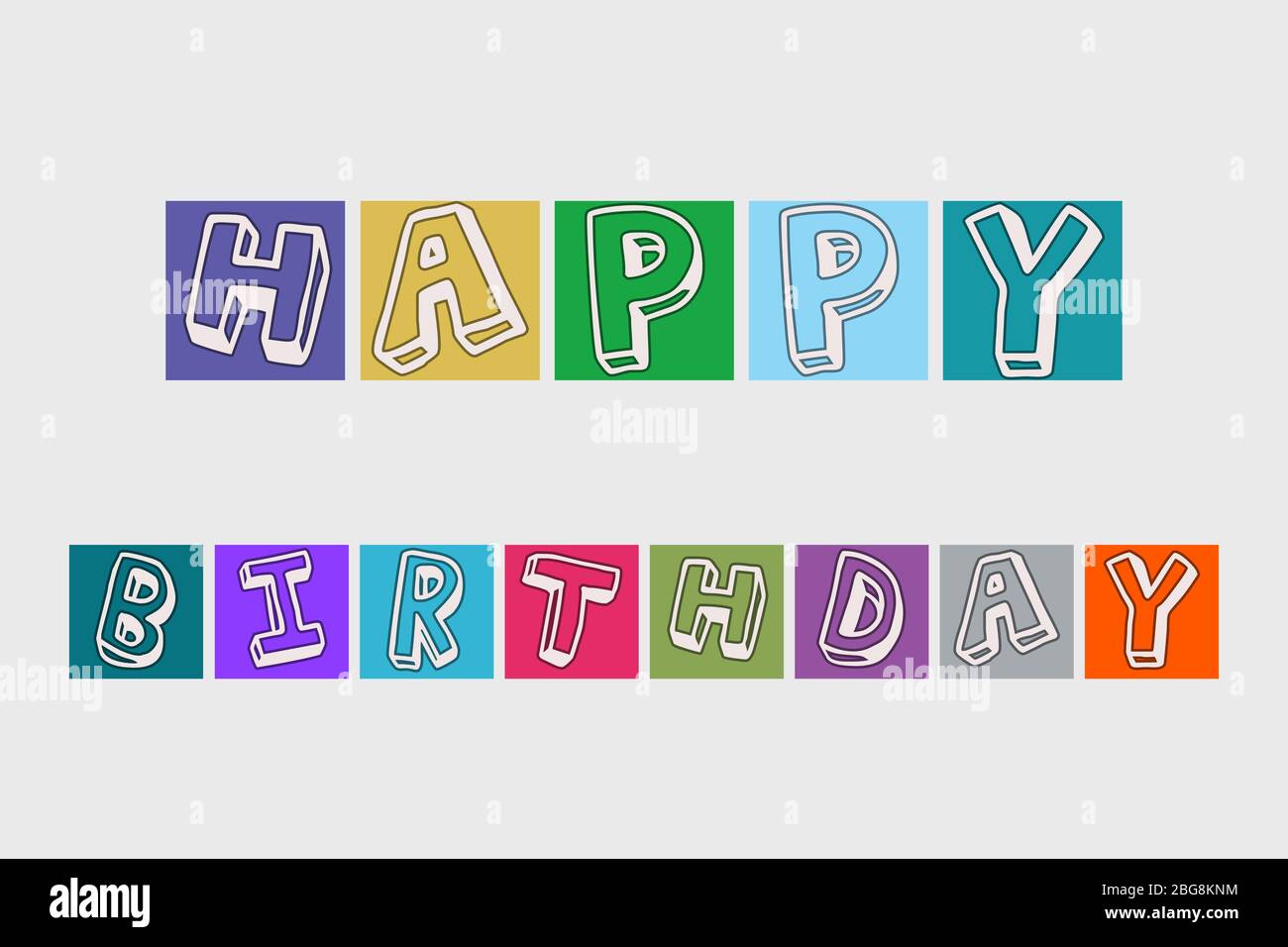A beautiful illustration of Happy birthday design in beautiful and ...