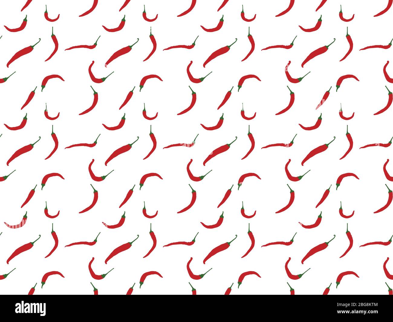 Seamless graphic design of endless repeated pattern of red spicy ...