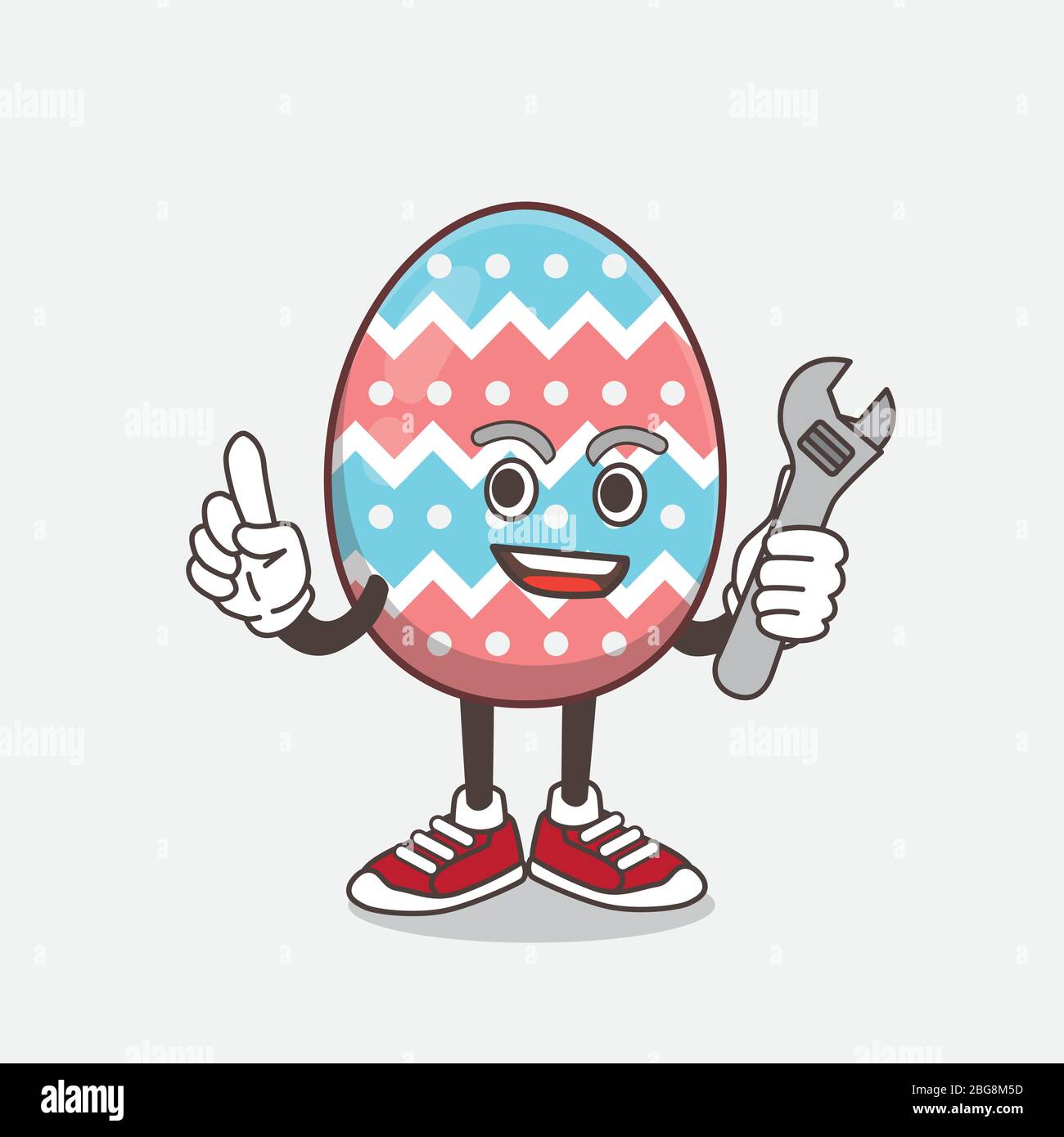 Illustration of Easter Egg Mascot Vector Character with Pose Stock ...