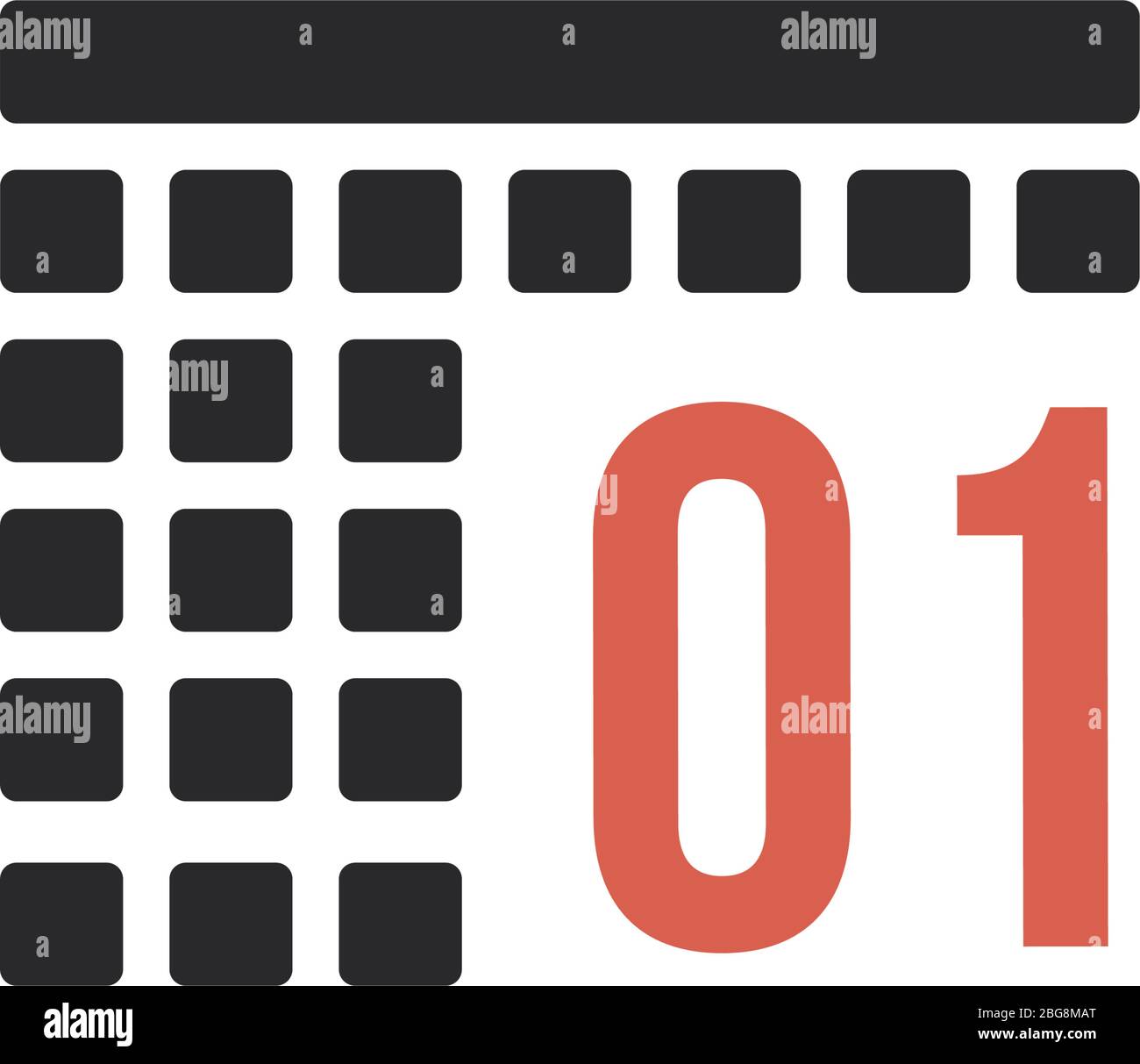 Month 1 January Calendar organizer icon. Stock Vector illustration ...