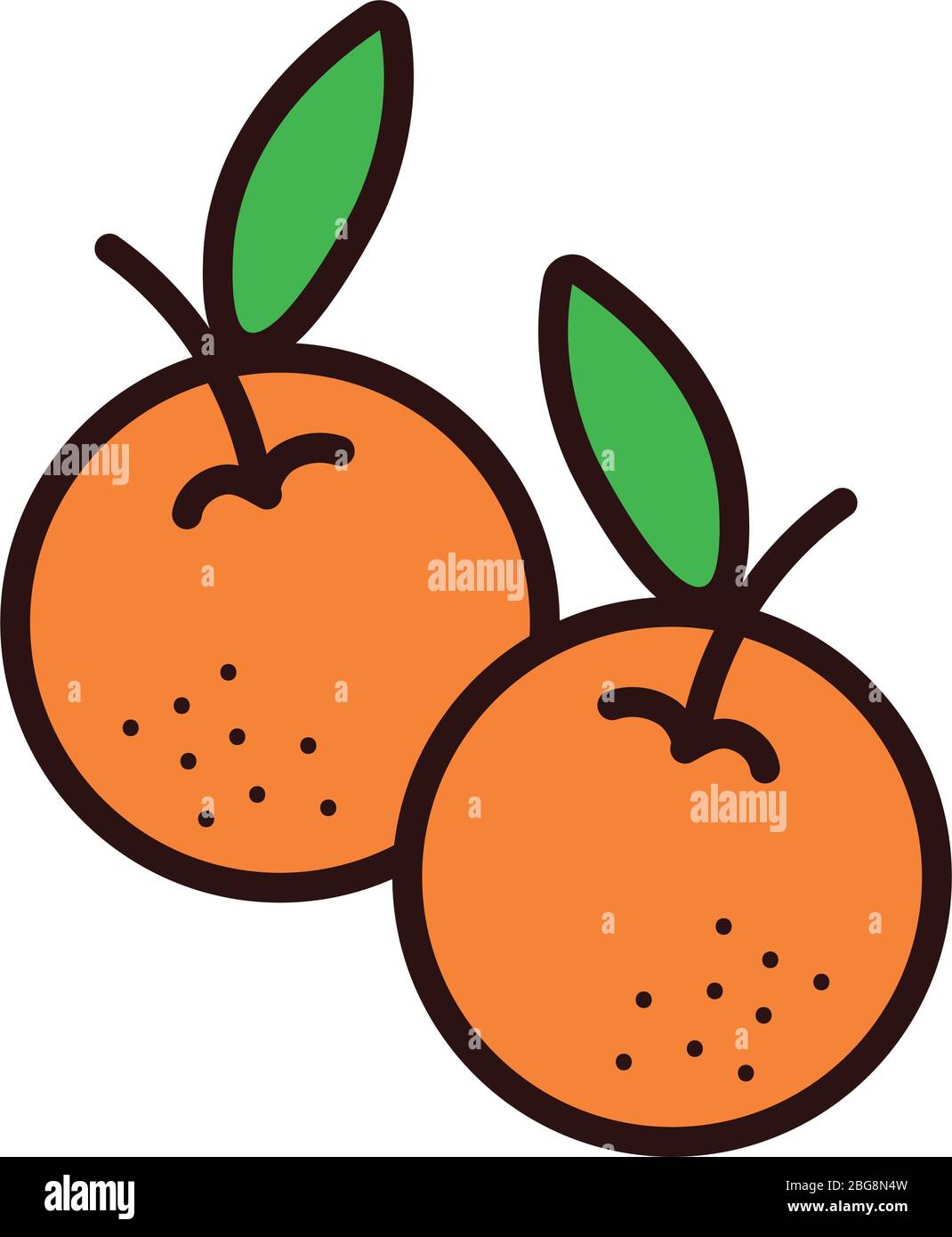 orange fruits line and fill style Stock Vector Image & Art - Alamy