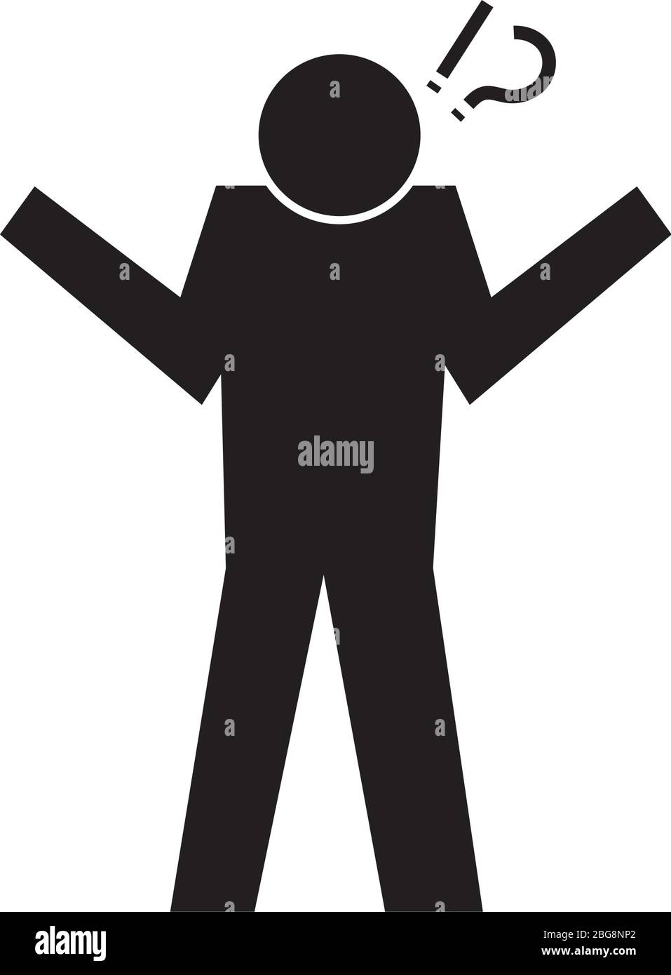 human disorientated health pictogram silhouette style Stock Vector ...