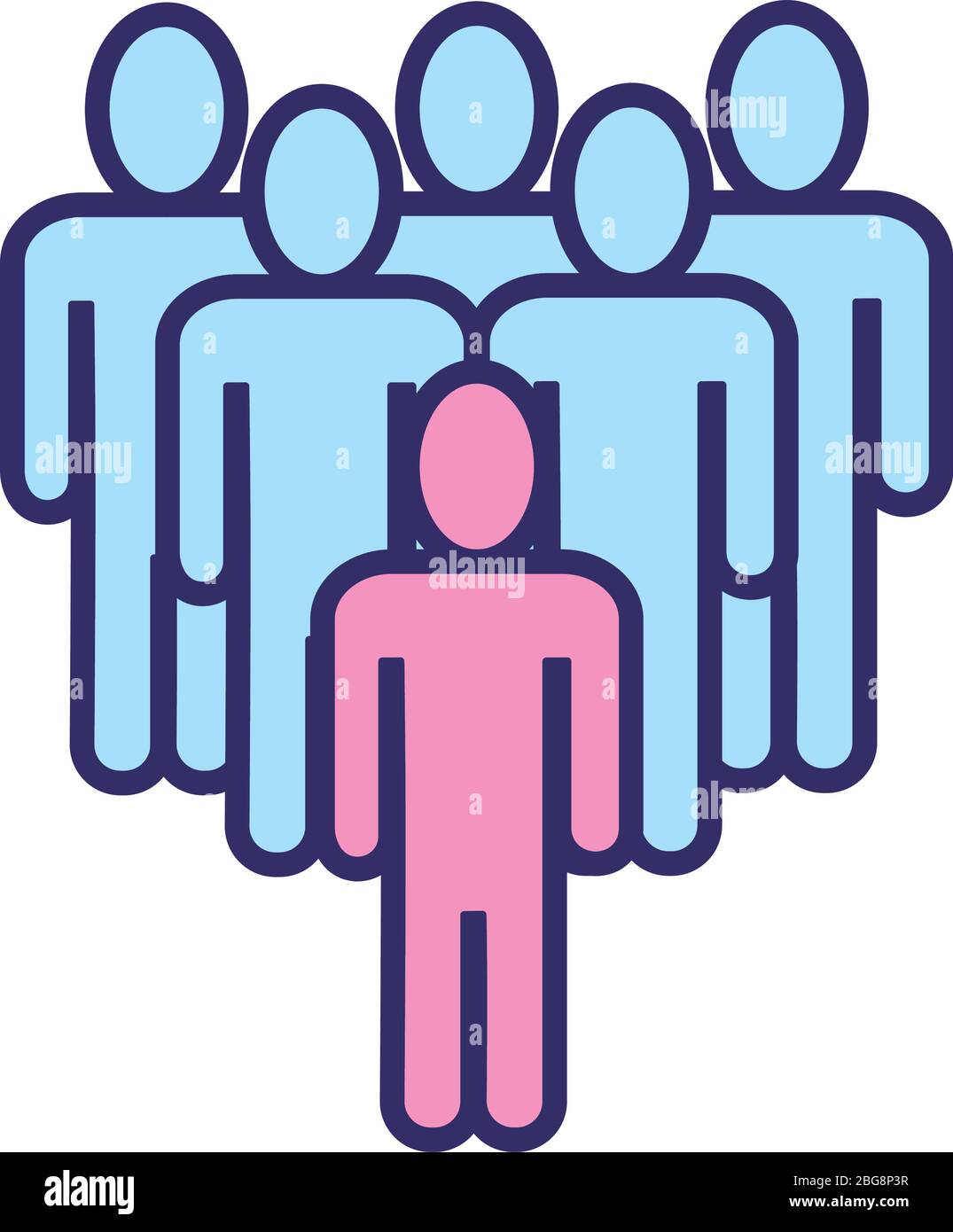 group of figures humans line and fill style Stock Vector Image & Art ...