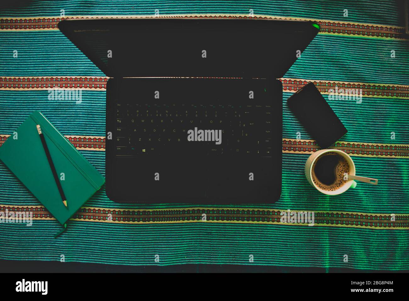 Computer on desk Stock Photo - Alamy