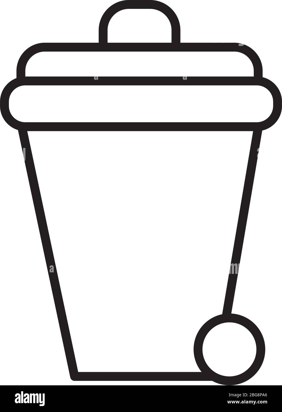 waste bin line style icon Stock Vector Image & Art - Alamy