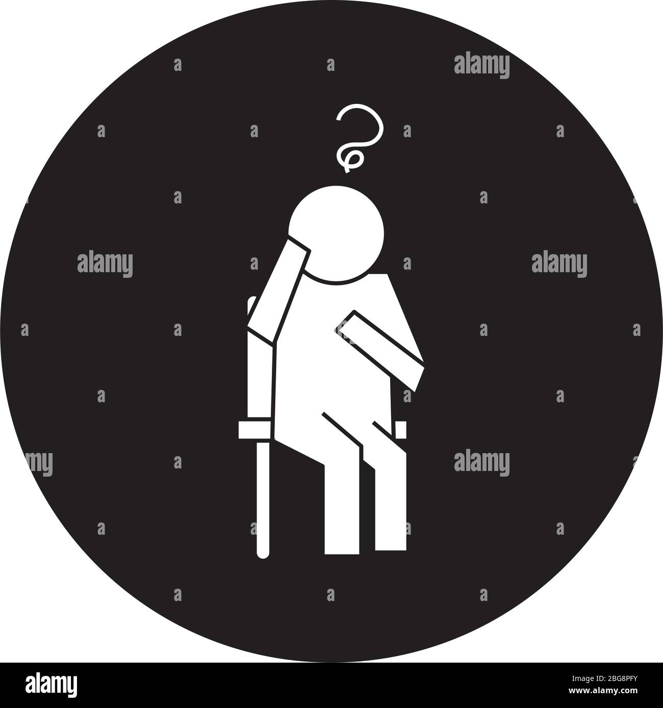 human disorientated health pictogram block style Stock Vector Image ...