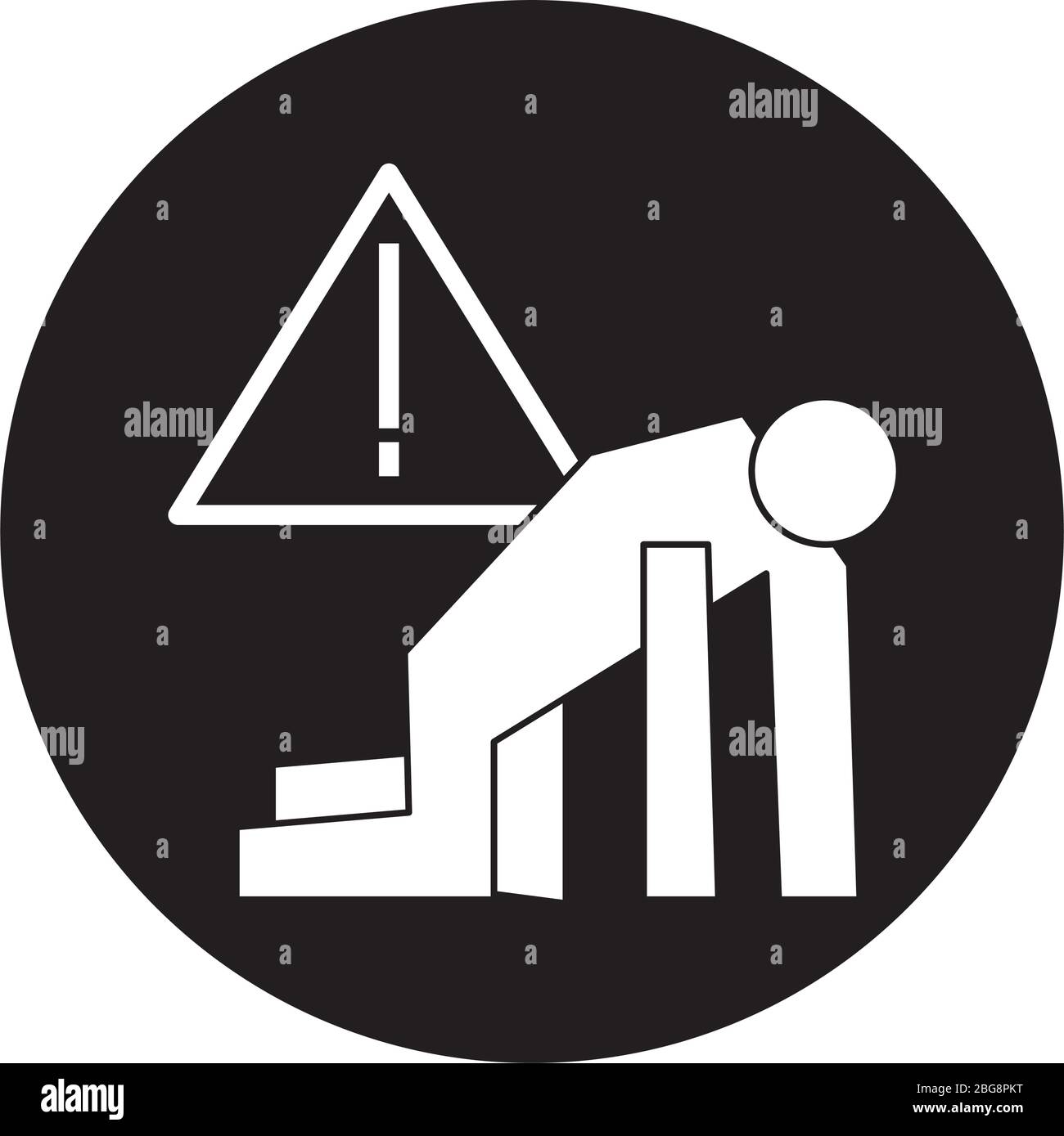 human figure Fainting health pictogram block style Stock Vector Image ...